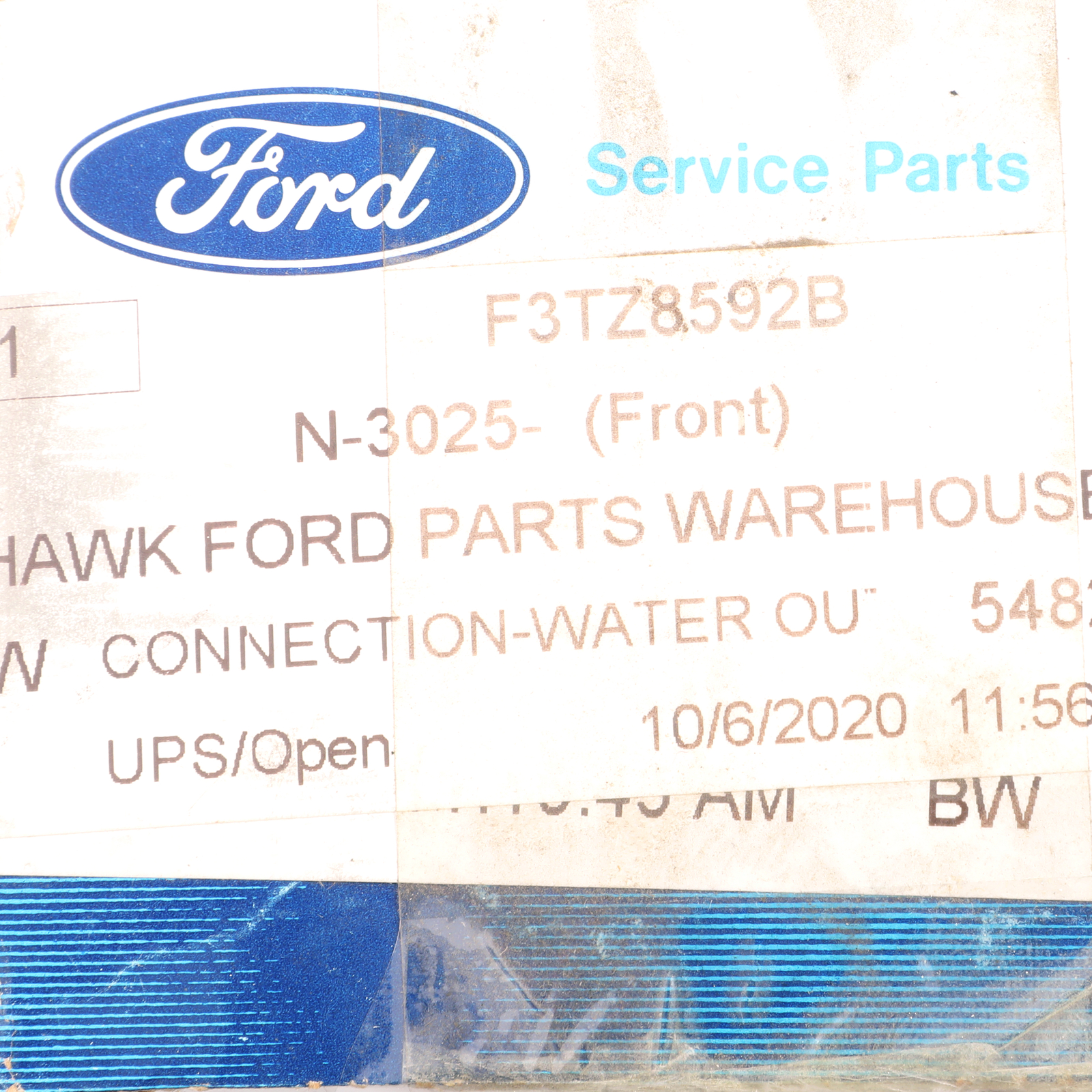 Genuine Ford 1993-1994 Ranger Thermostat Housing Connector OEM NEW F3TZ ...