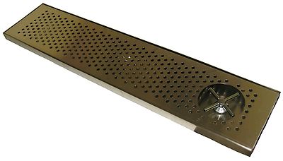 Draft Beer RINSER Drip Tray 36" X 8" w/ S.S. Grill 4" metal drain - DTW ...