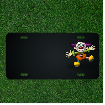 Custom Personalized License Plate With Add Names To Happy Clown Cartoon ...