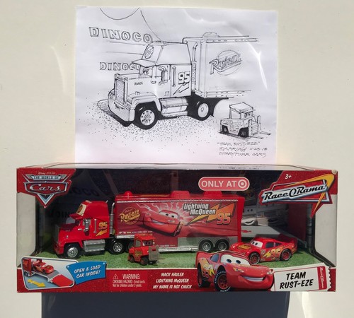 DISNEY PIXAR CARS TEAM RUST-EZE MIB APPROVAL SAMPLE NEVER SOLD & SIGNED ...