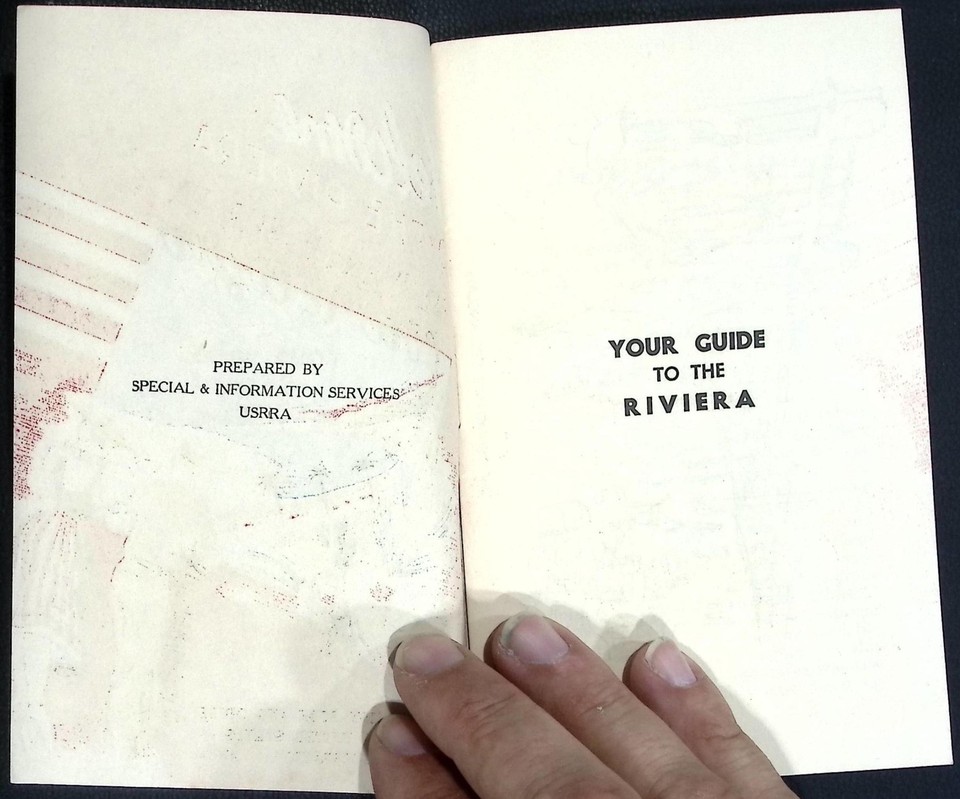 Vintage WWII Welcome to the Riviera USRRA 1945 Guide Book Nice France ...