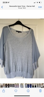 french connection size 12 blue chiffon blouse | eBay UK