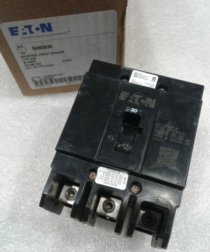 GHB3030 CUTLER HAMMER CIRCUIT BREAKER BOLT-ON 30A 3 POLE 277/480Y VAC ...