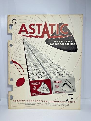 Vintage Astatic Needles Accessories CATALOG May 1961 Form N-61-62 | eBay