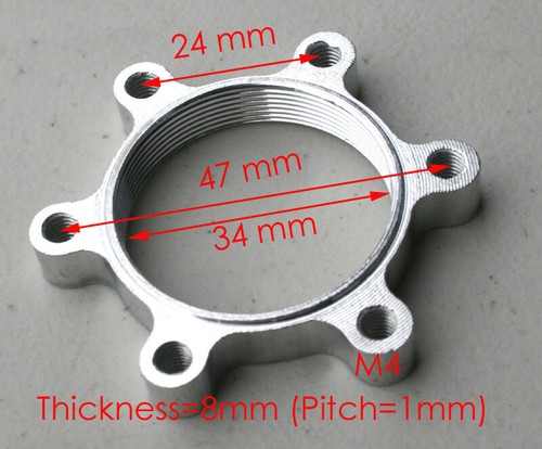 Aluminum Brake Disc Rotor Adapter Left Handed Thread (flip-flop) | eBay