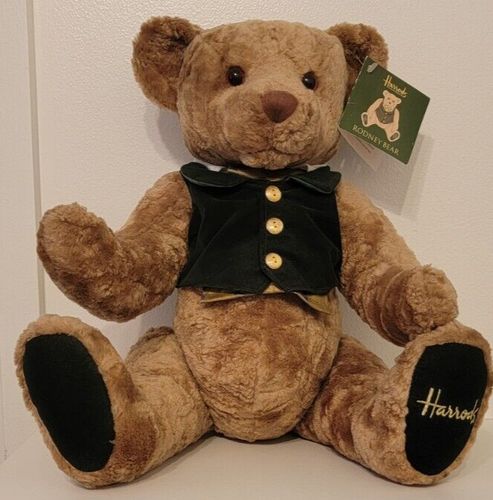 Harrods Knightsbridge British 20” Rodney Teddy Bear Jointed Plush | eBay