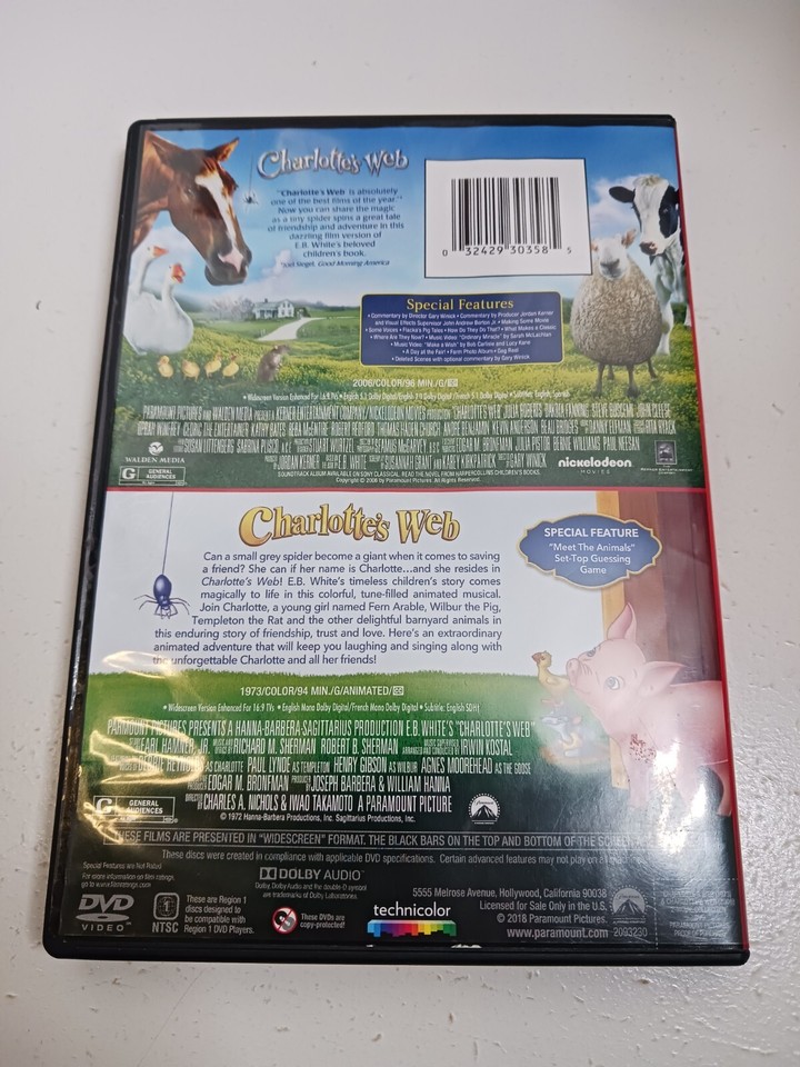 Charlotte's Web 2 - Movie Collection DVD Set 32429303585| eBay