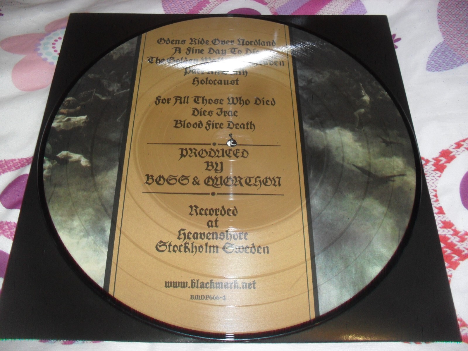 BATHORY -BLOOD FIRE DEATH- AWESOME RARE REISSUE LP VINYL PICTURE DISC ...