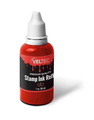 Veltec Self-Inking Stamp Refill Ink, Squeeze Bottle – 1 oz. (Red) | eBay
