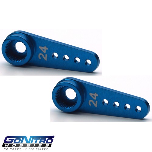 Go Nitro Hobbies 24T Small Aluminum One Way Servo Arm 2 Blue Hitec | eBay