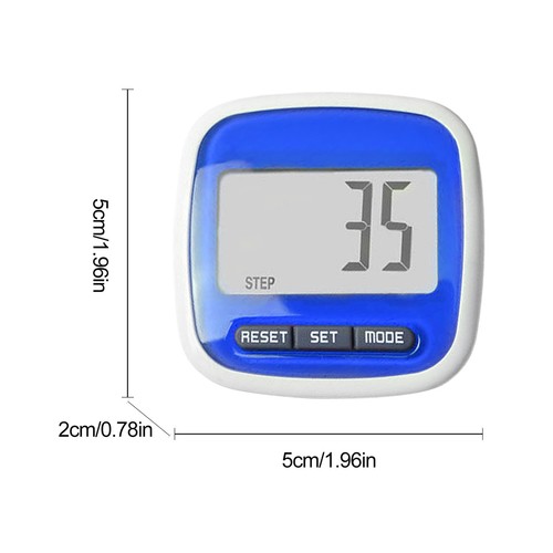 3D Fit Bud Simple Step Counter Walking 3D Pedometer with Clip and ...