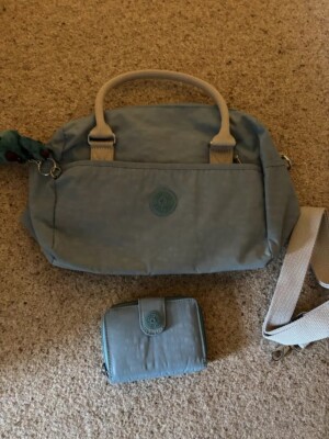 Kipling Bag In Pale Blue With Colour Matched Purse | eBay UK