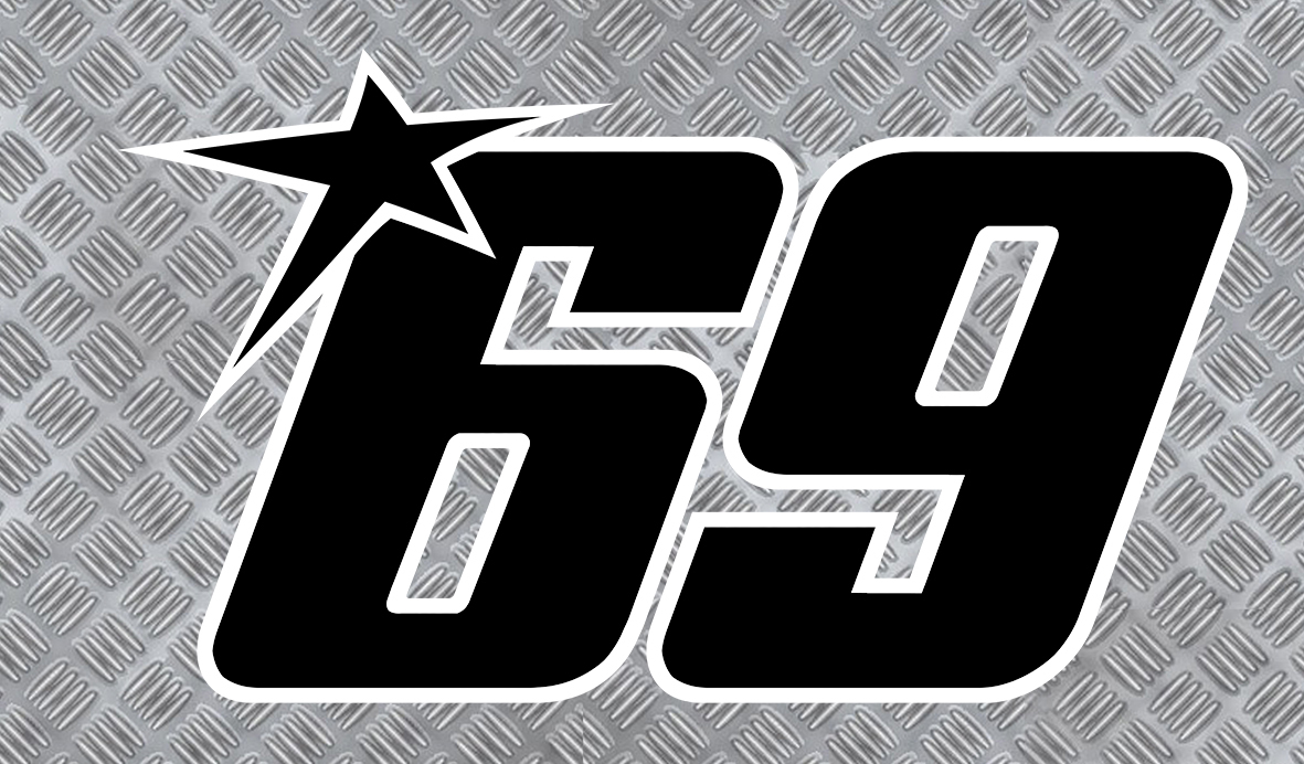 NUMERO 69 COURSE RACING NUMBER MOTO GP HAYDEN AUTOCOLLANT STICKER ...