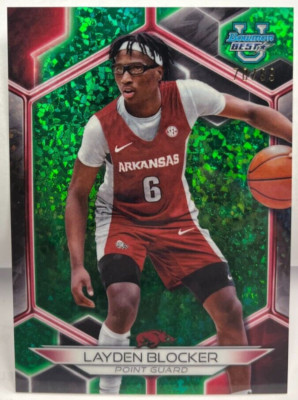 Layden Blocker 2023-24 Bowman's Best U Green Mini-Diamond Refractor #'d ...
