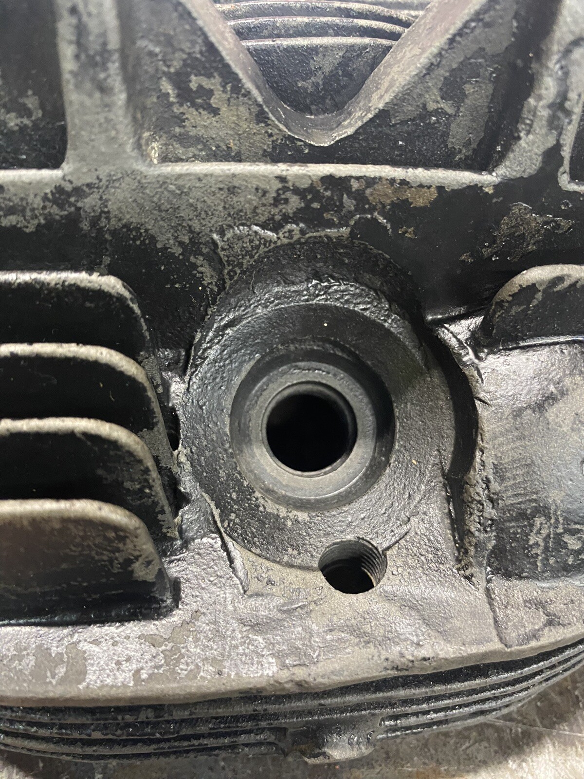 Harley Knucklehead Cylinder Heads Set Front Rear OEM FL EL NOS 1200 ...