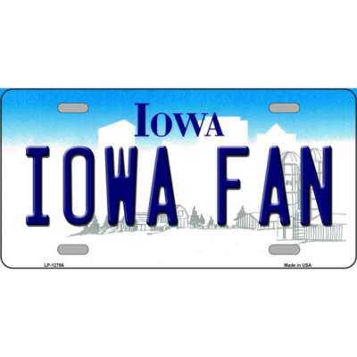 Iowa Fan Novelty Metal License Plate Tag LP-12766 | eBay