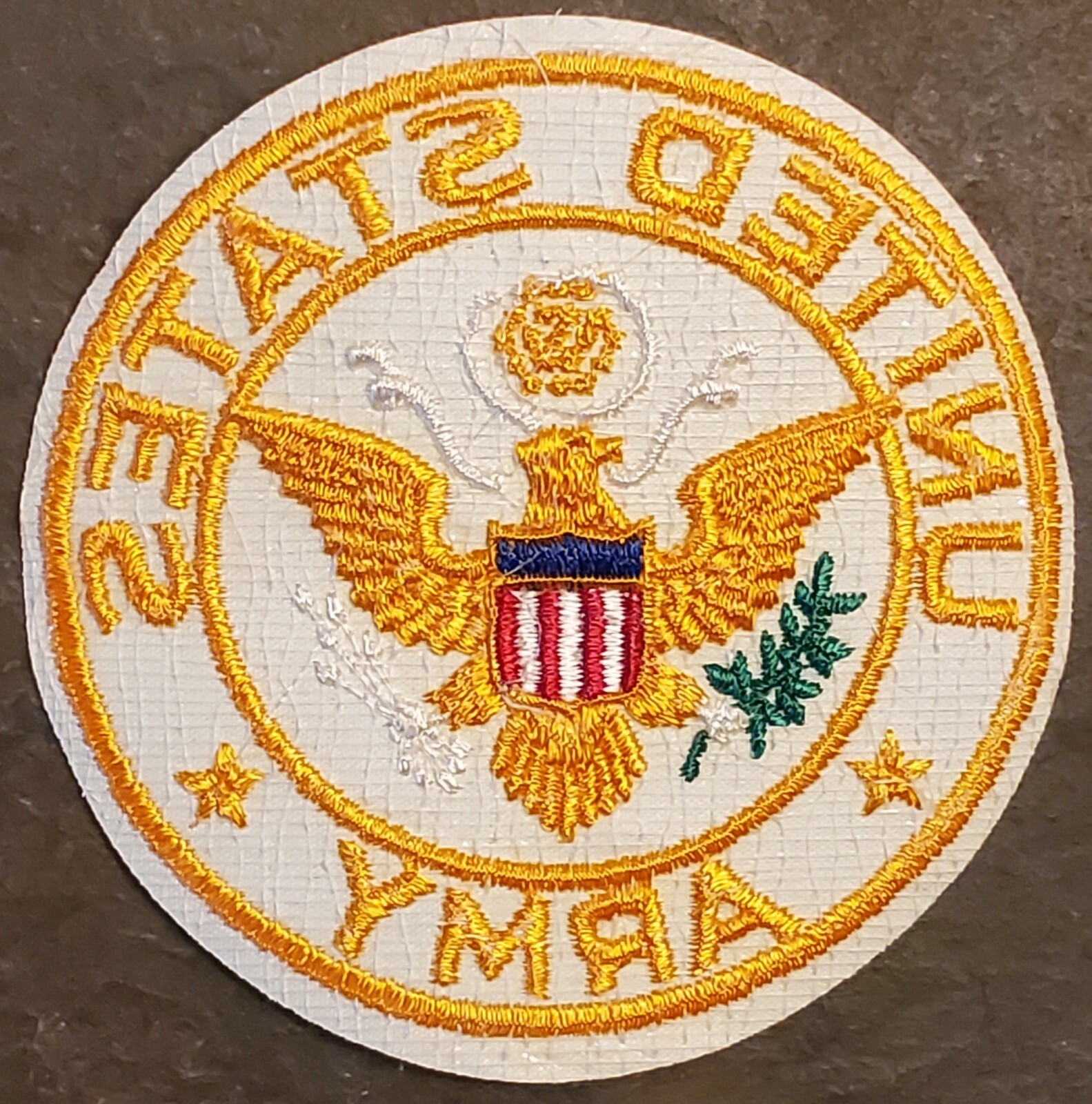 US ARMY "UNITED STATES ARMY" 4" PATCH Logo Sew on Military Dress Gold ...