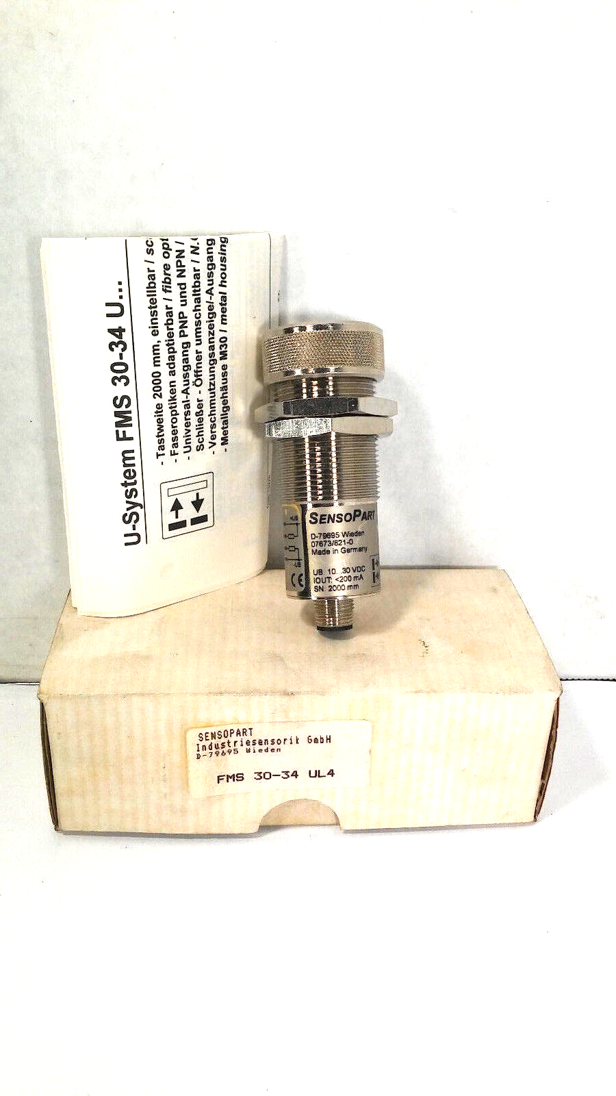 1 NEW SENSOPART FMS 30-34 UL4 PROXIMITY SENSOR NIB/NNB ***MAKE OFFER ...