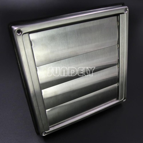 HQ 6" Stainless Steel Wall Air Vent Square Metal Grille Ventilation ...