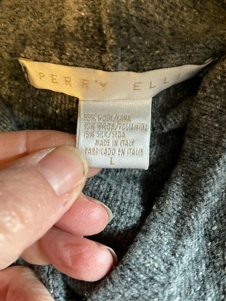 Vintage PERRY ELLIS wool blend hooded knit | eBay