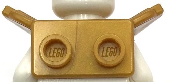 Lego New Pearl Gold Minifigure Armor Shoulder Pads w/ Front Stud 2 Back ...