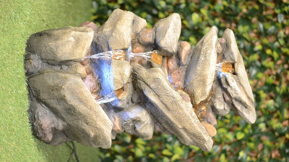 Large Outdoor Fountain Tiered Water Feature W/LEDs Garden FountainYard ...