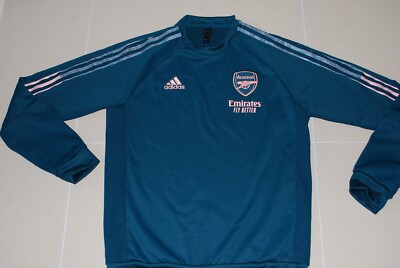 RARE ARSENAL ADIDAS PLAYER ISSUE GREEN TRAVEL SWEATSHIRT PULLOVER ...