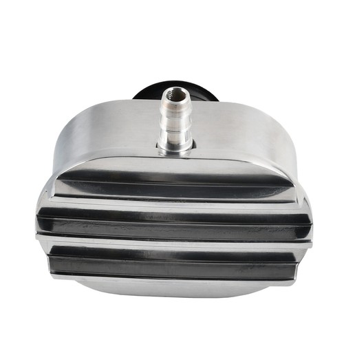 Polished Aluminum Finned Oval Air PCV Breather Combo Valve Cover ...