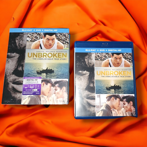 Unbroken (Blu-ray / DVD, 2014) Angelina Jolie, Coen Brothers, Louis ...
