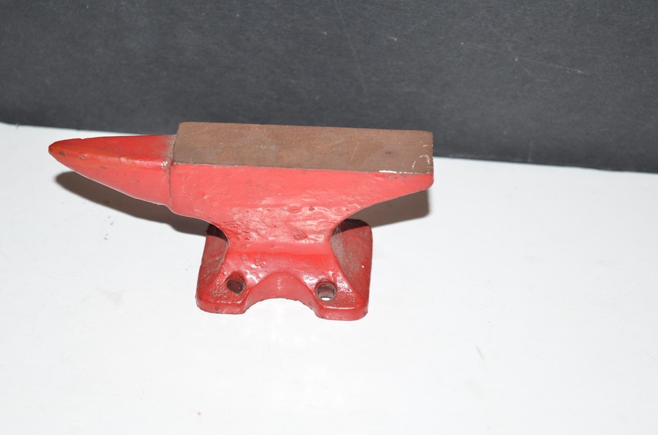 Vtg Mini Anvil PAPERWEIGHT Jewelers CAST IRON Red Made in India | eBay UK