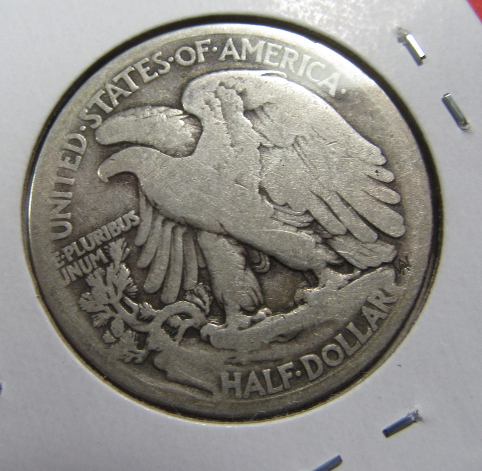 1916-S 50c U.S. Walking Liberty half dollar. Circ. 1st year S-Mint ...