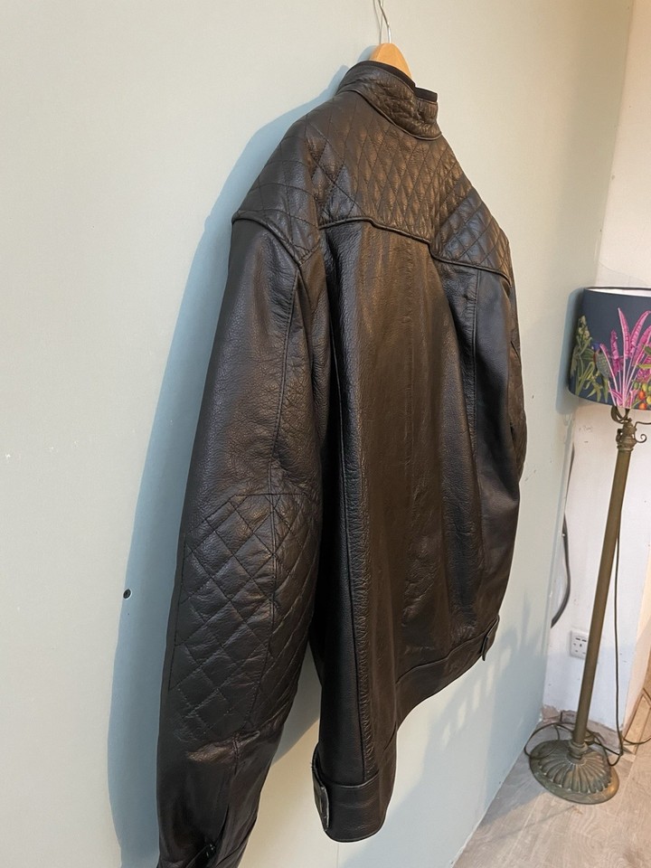 Royal Enfield Texpeed Motorcycle Leather Jacket Black, Size 5XL | eBay UK