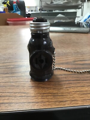 Eaton 718B-BOX Pull Chain Socket Adapter with 2 Side Outlets, Brown ...