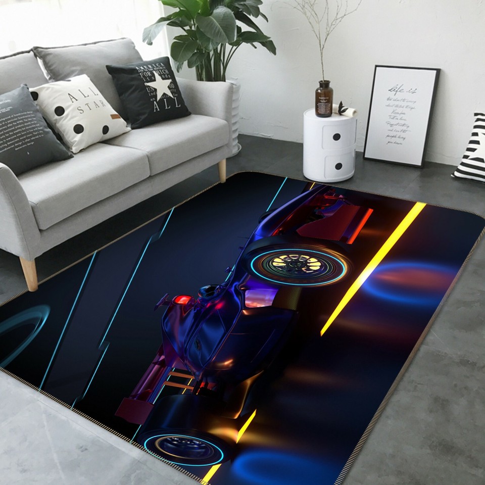 3D Racing Car NA10545 Transport Game Rug Mat Elegant Photo Carpet Mat ...