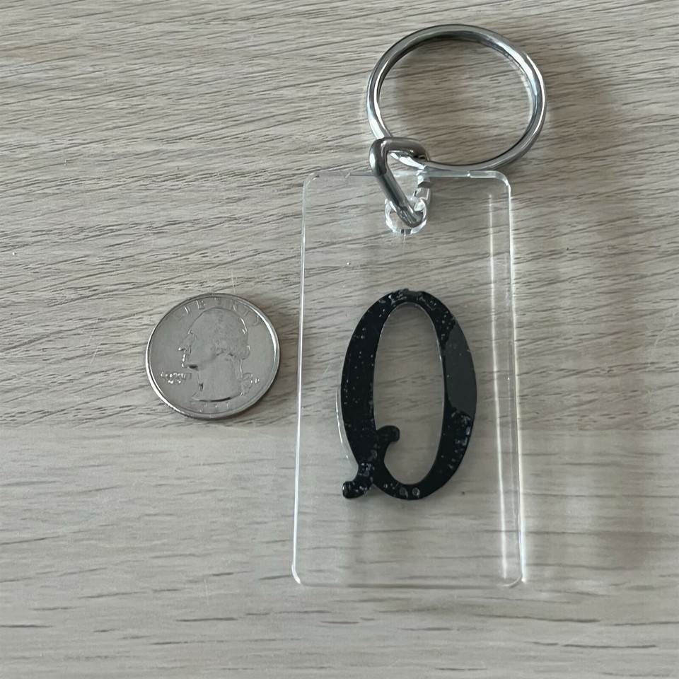 Letter Initial "Q" Keychain Key Ring Names Quinn Quincy Quinten Qasim ...