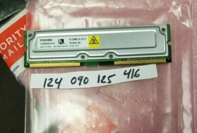 512MB/16 RAMBUS RIMM 800- 45 ECC RDRAM PC800-45 148PN ECC UNBUFFERD ...