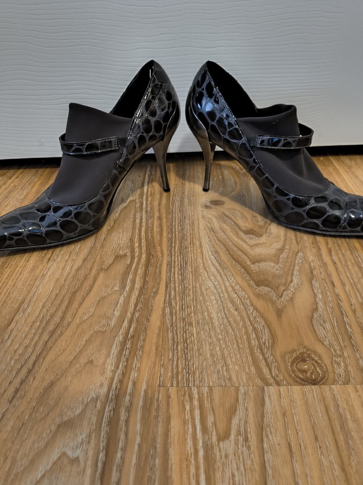Donald J Pliner Wm Chad Shoes Heels Leather Brown Snake Size 8.5 M ...