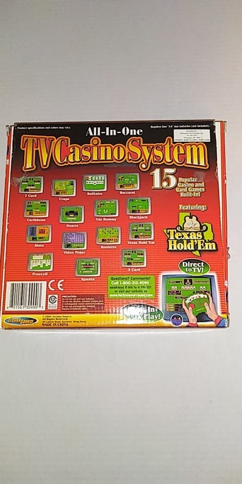 Techno Source TV CASINO GAME SYSTEM Plug & Play on TV ~ New | eBay