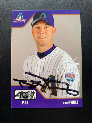 Bret Prinz Signed 2002 Upper Deck 40 Man Card Arizona Diamondbacks ...