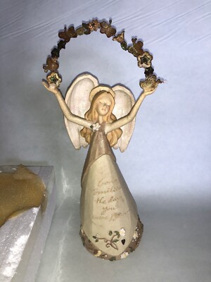 Enesco Foundations Angel Figurine/ God Smiled the day you were born ...