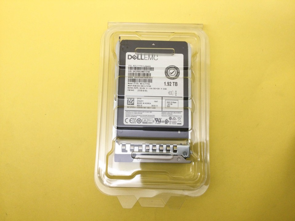 F0VFY Dell 1.92TB SAS 12Gbps Read Intensive 2.5'' SSD MZ-ILT1T9A w/ Gen ...