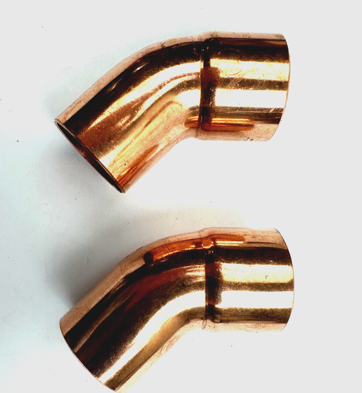 1 1/2" ID Street Elbow Copper Fitting 2pcs 45 Degree Pure Copper Pipe ...