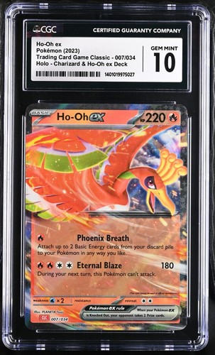 Pokémon 2023 Ho-Oh ex 007/034 TCG Classic • CLC • Holo • CGC 10 GEM MINT • PSA | eBay