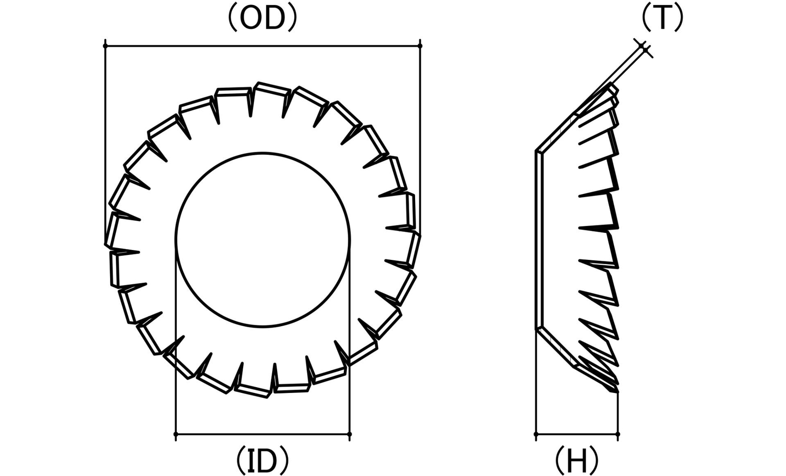 Pack of 20 Stainless M4 Countersunk External Serrated Tooth Lock Washer ...