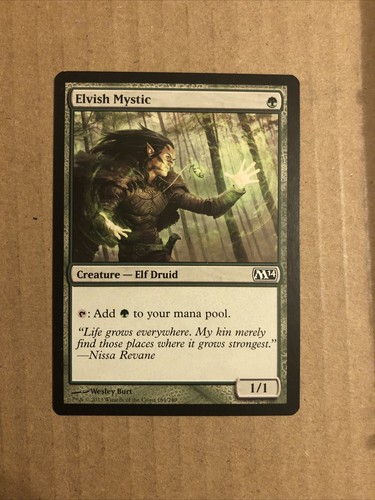 Magic the Gathering Elvish Mystic Magic Core Set 2014 M14 x1 MTG Free ...