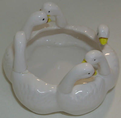 Vintage Decorative Collectible Ceramic Geese Bowl: Approximate 5 ...