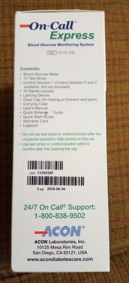 On Call Express Diabetes Blood Glucose Meter | eBay