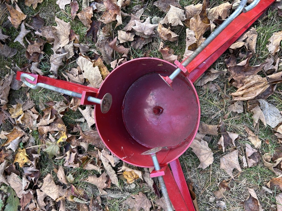 VINTAGE METAL STAND CHRISTMAS TREE STAND RED | eBay