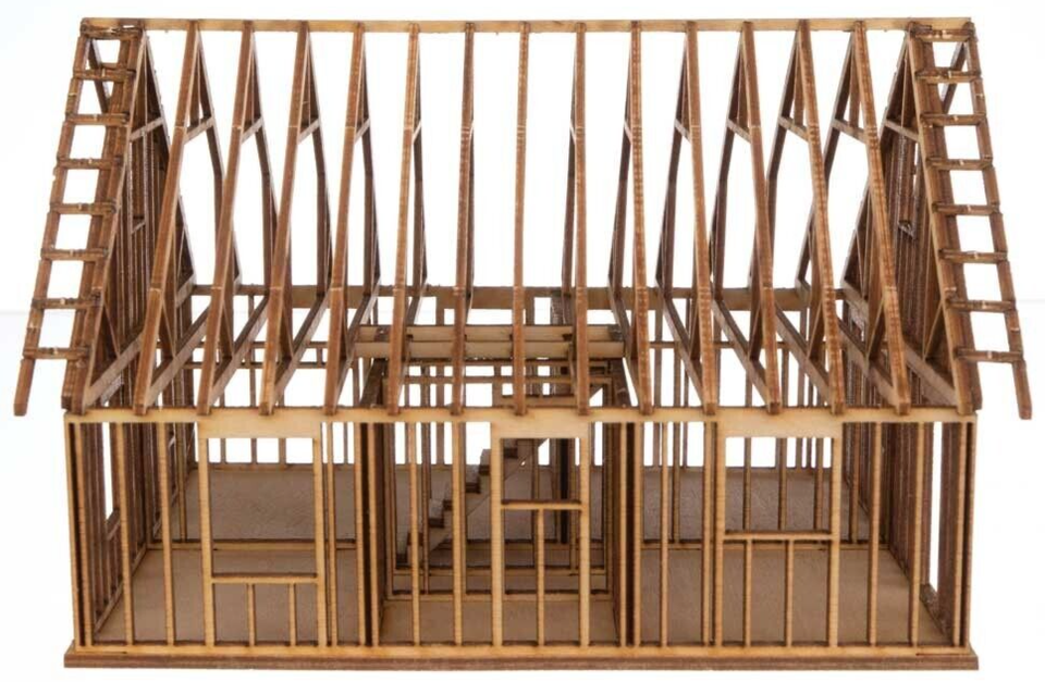 HO Scale Walthers Cornerstone 933-4157 House Under Construction ...