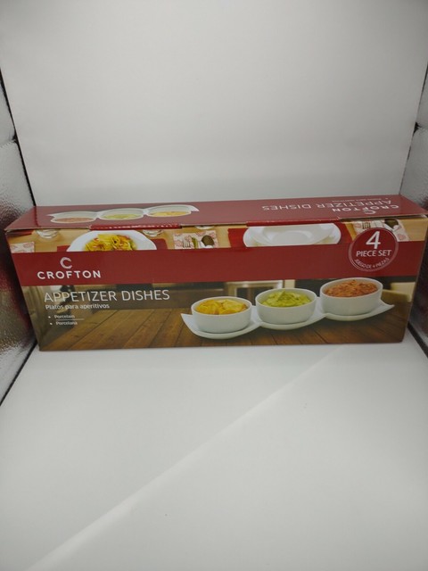 Crofton Appetizer Dishes Square Plates Set 4pc Porcelain for sale ...